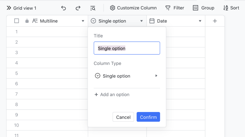 Menggunakan Bitable di Docs