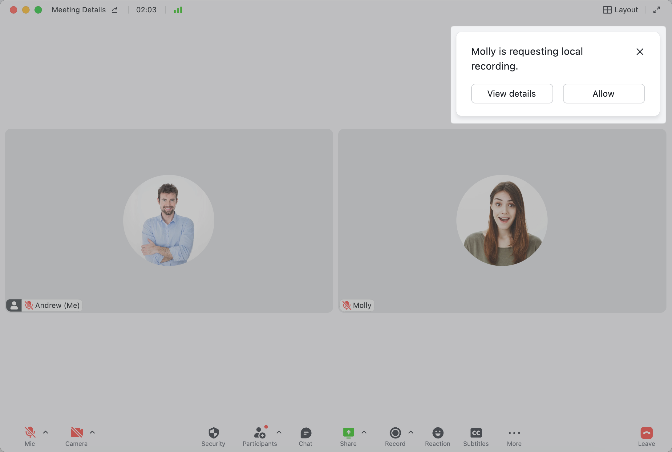 Record a call or meeting