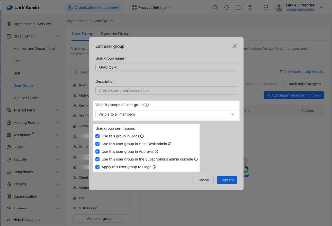Manage Lingo entries using units