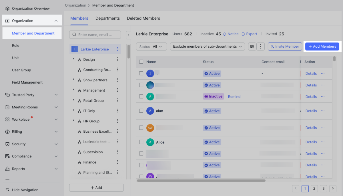 Admin | Assign business email addresses to members