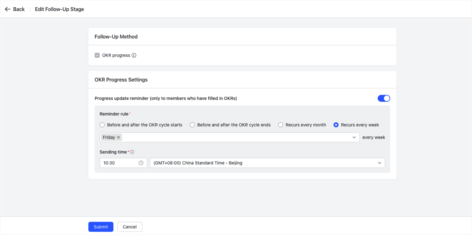 Lark OKR administrator guide