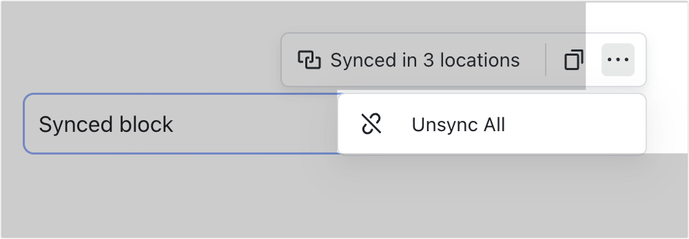 Use synced blocks in Docs