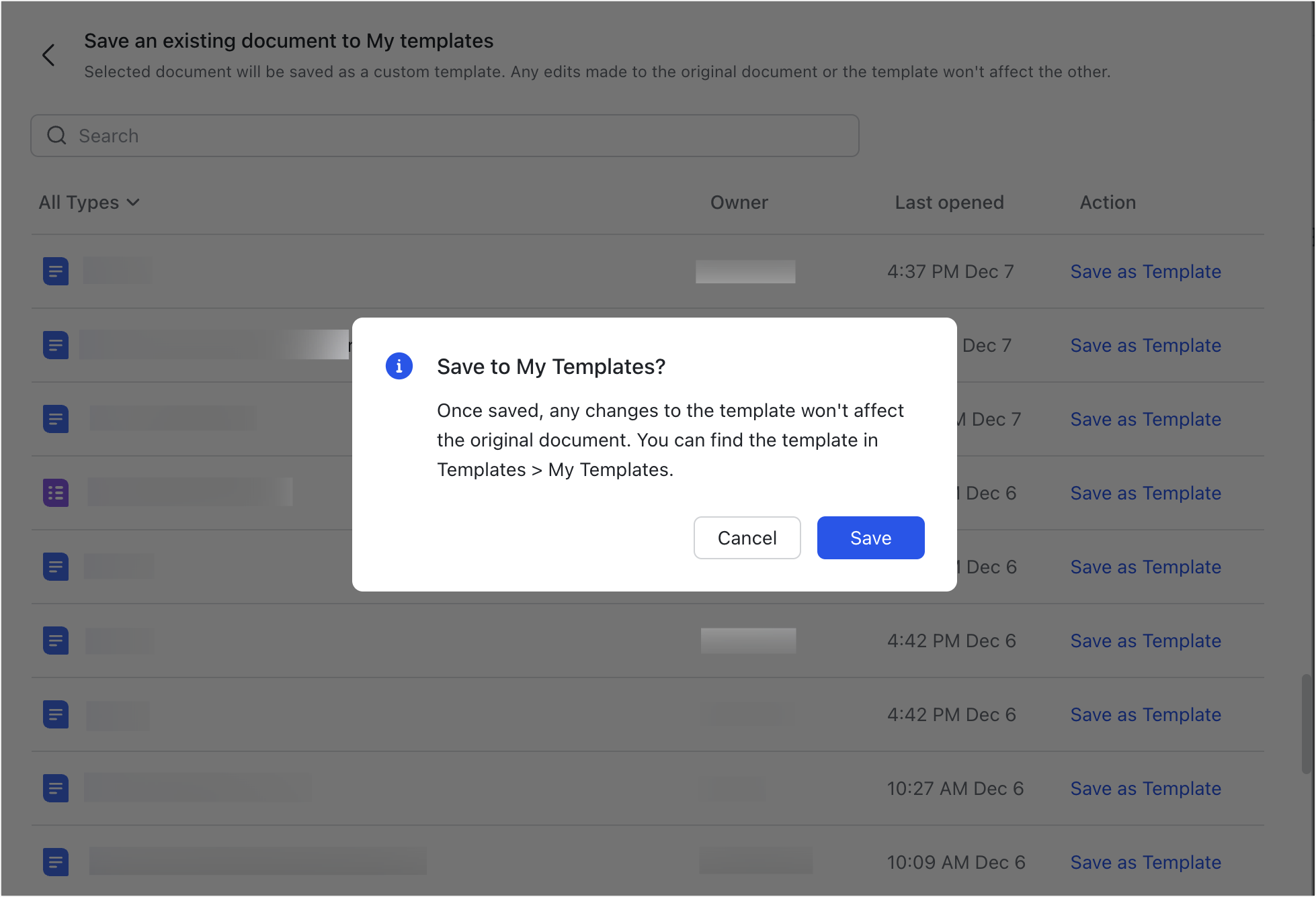 Use custom templates