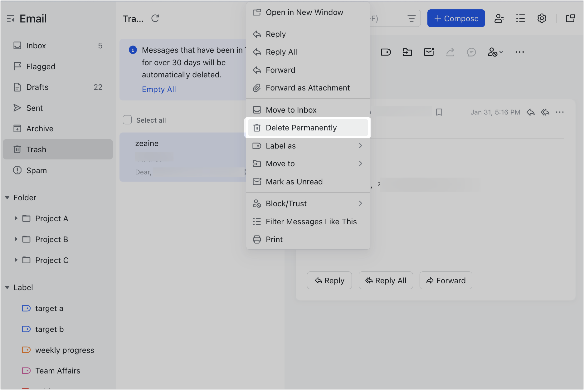 Organize and manage emails