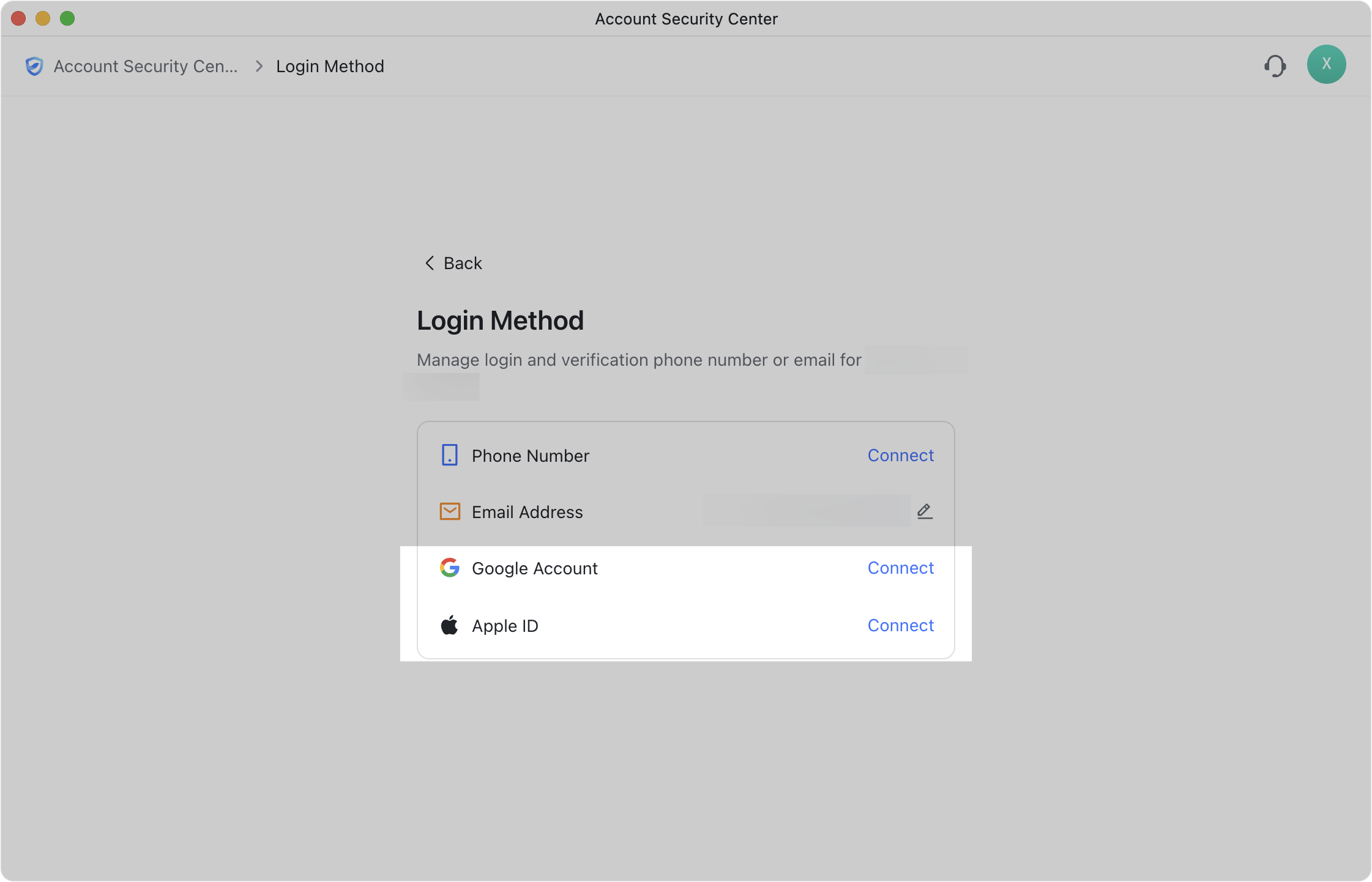 Enable a Google account or Apple ID to be used for login