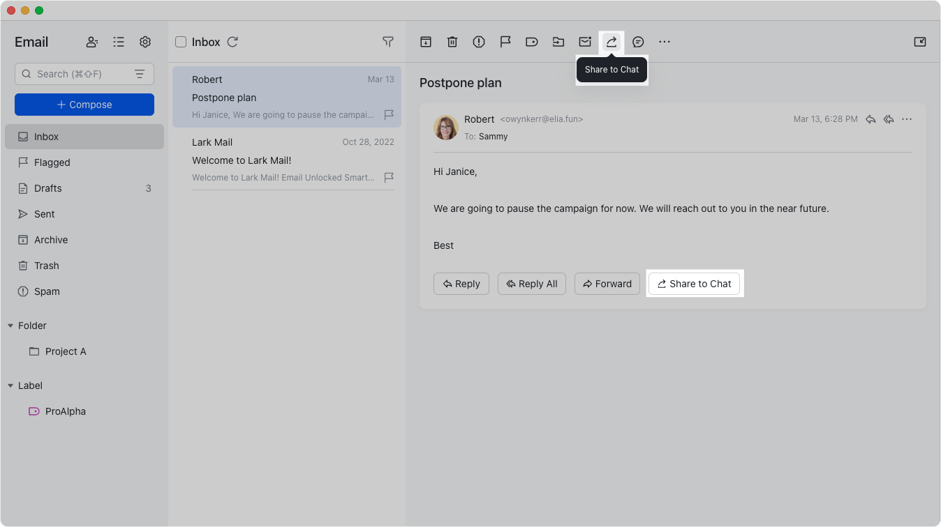 Get started with Lark Mail