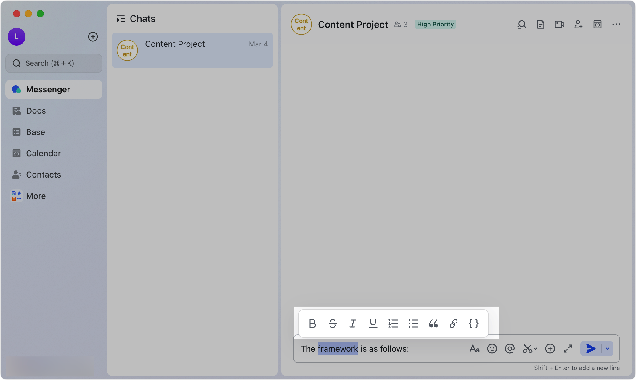 Edit the format of your messages