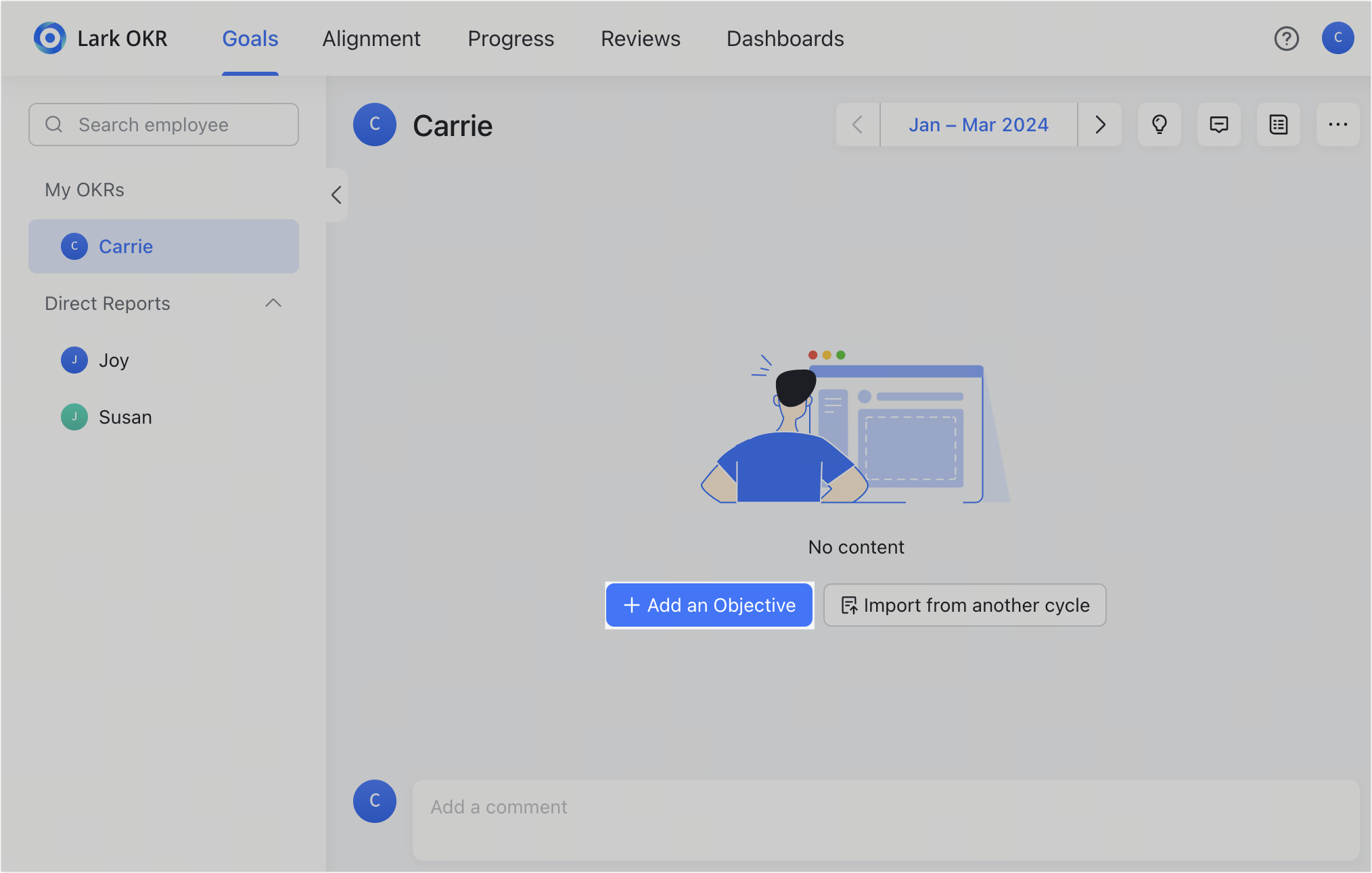 Hướng dẫn sử dụng Lark OKR