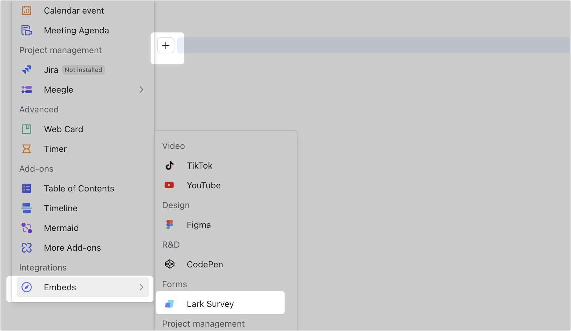 Embed Lark Forms in Docs
