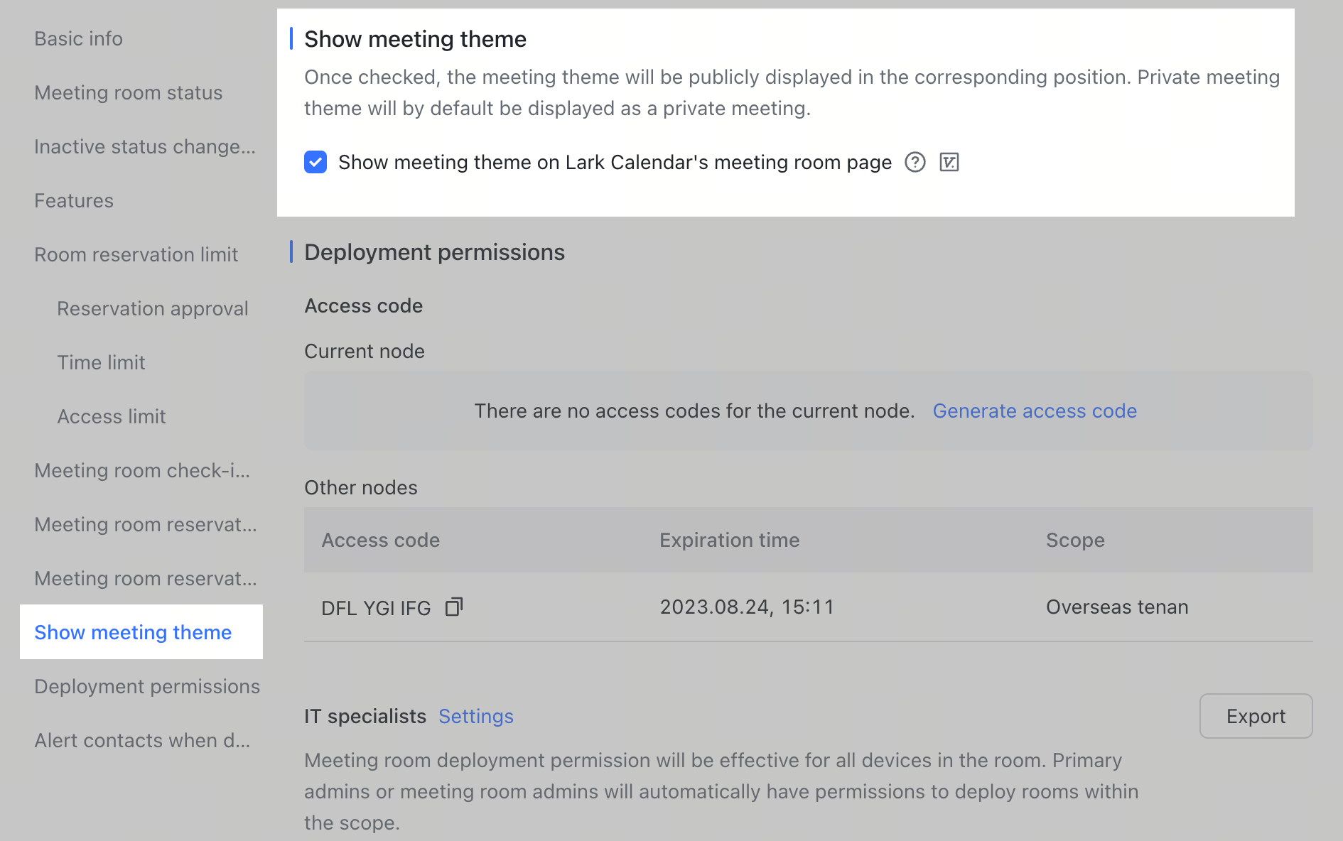 Admin | Configure Lark Rooms