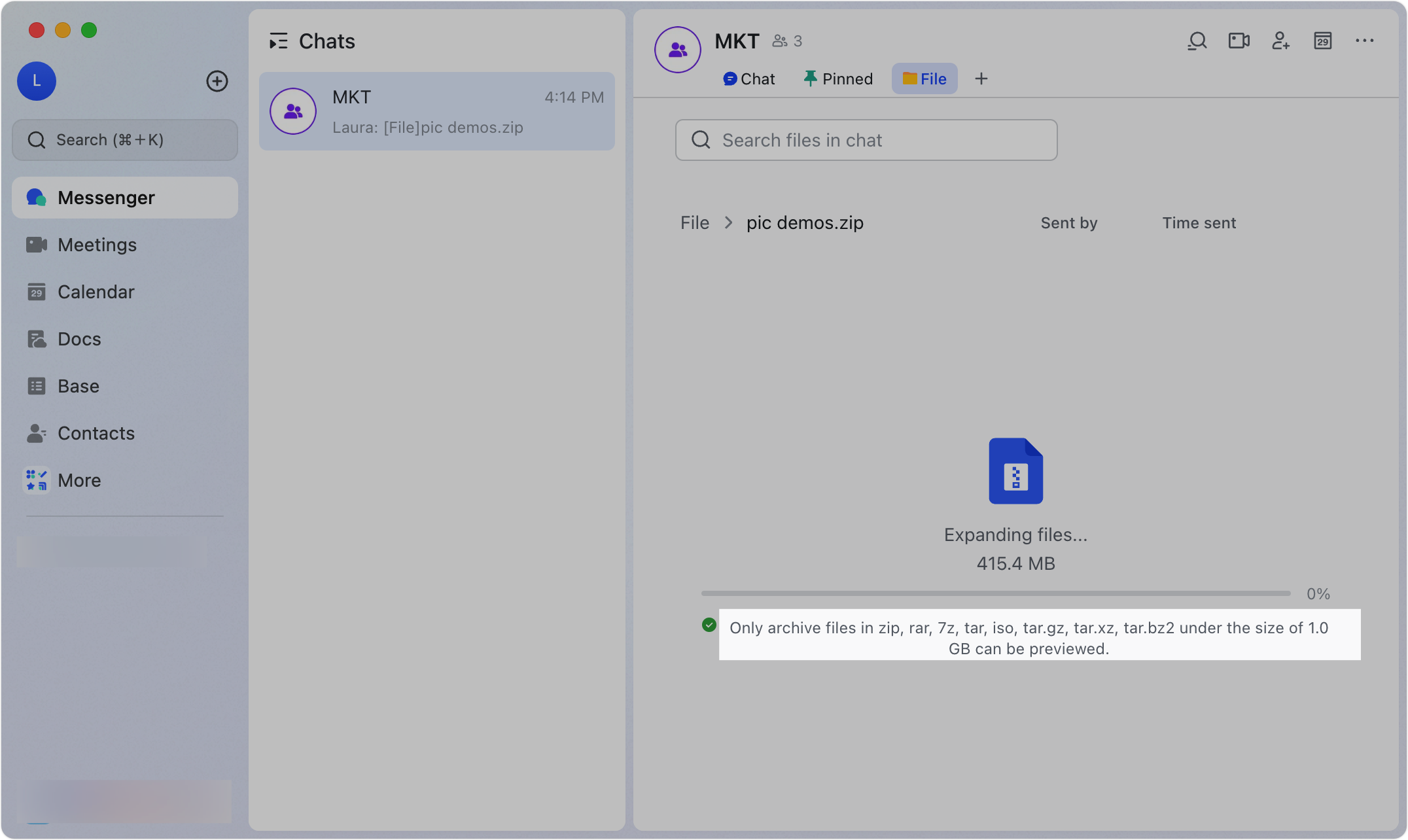Achive files in chats FAQs