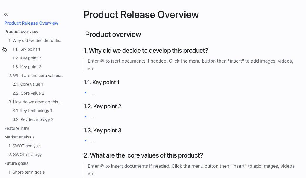 Use Headings In Docs