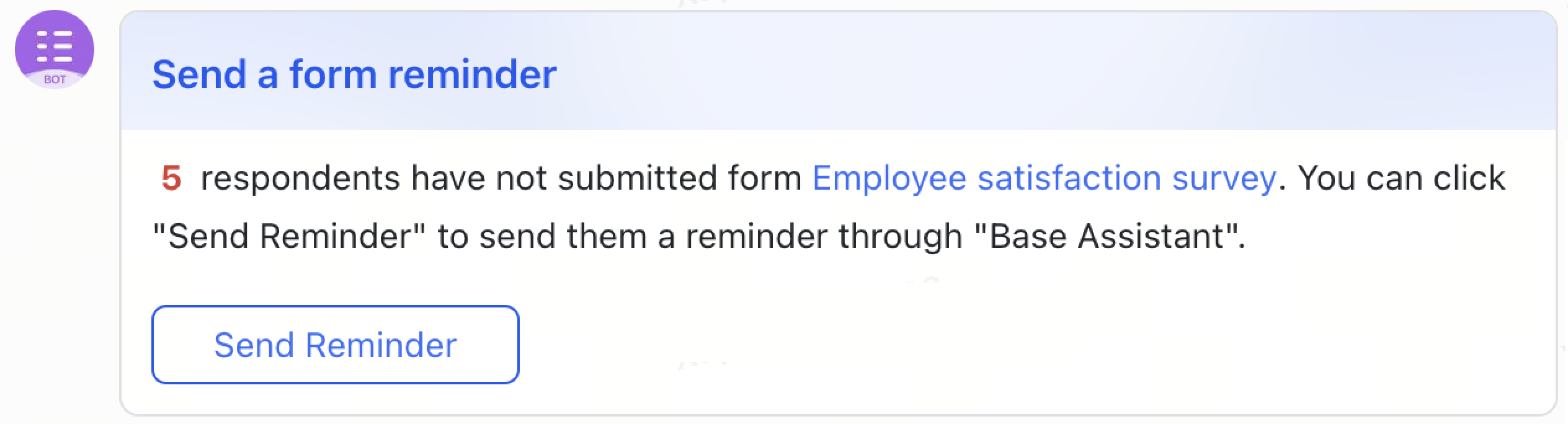 Use the notification function in Lark Forms