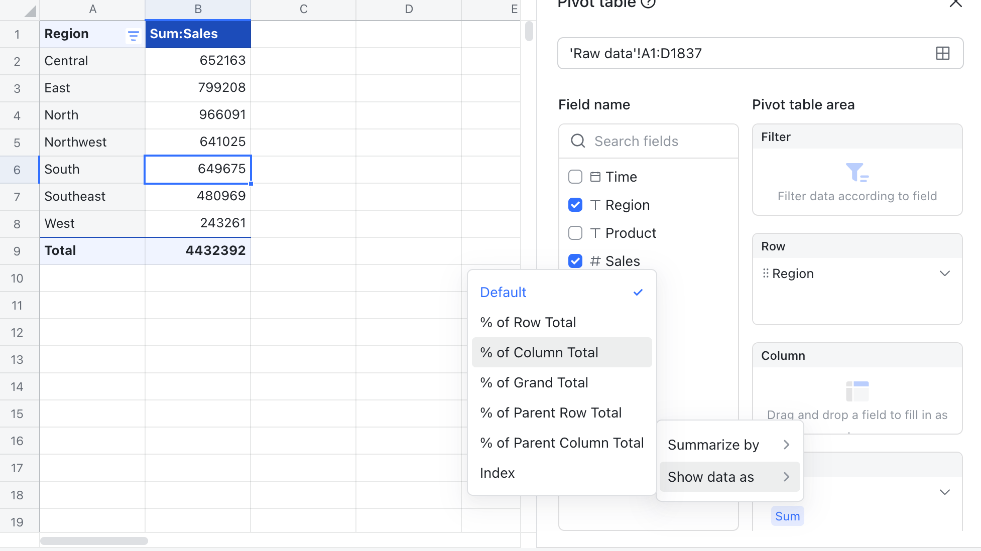 Pivot table use case: Sales analysis