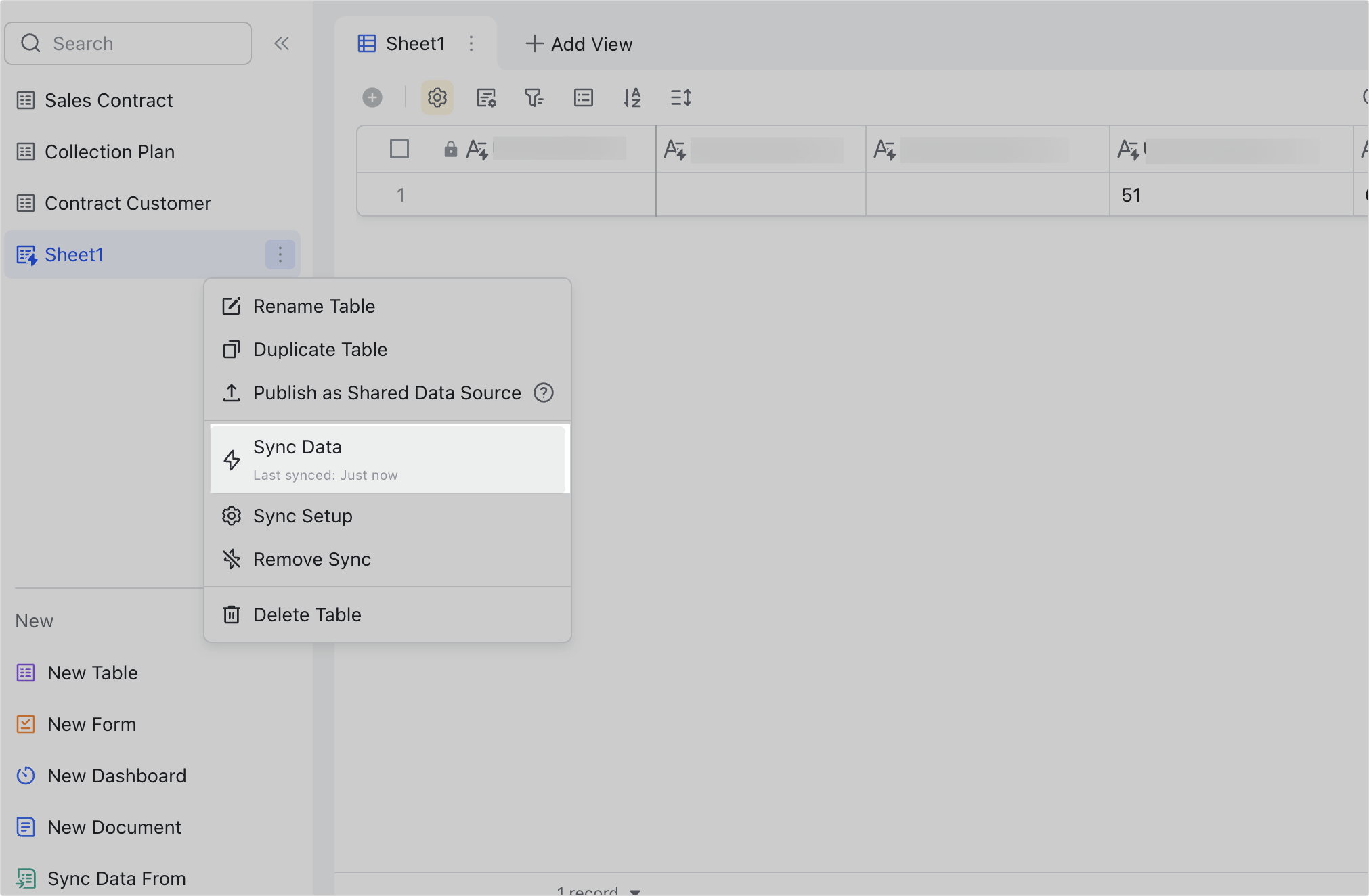 Sync data from Sheets to Base
