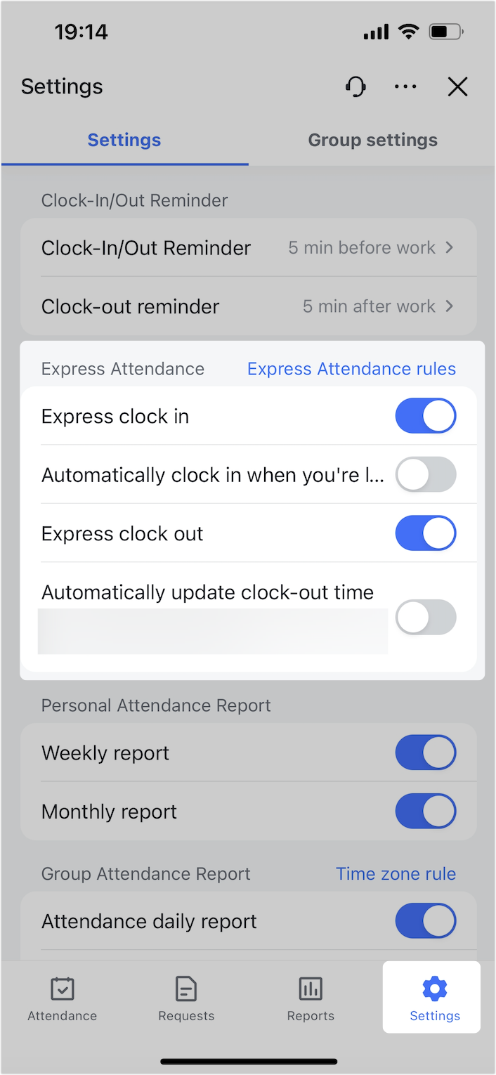 Enable express attendance