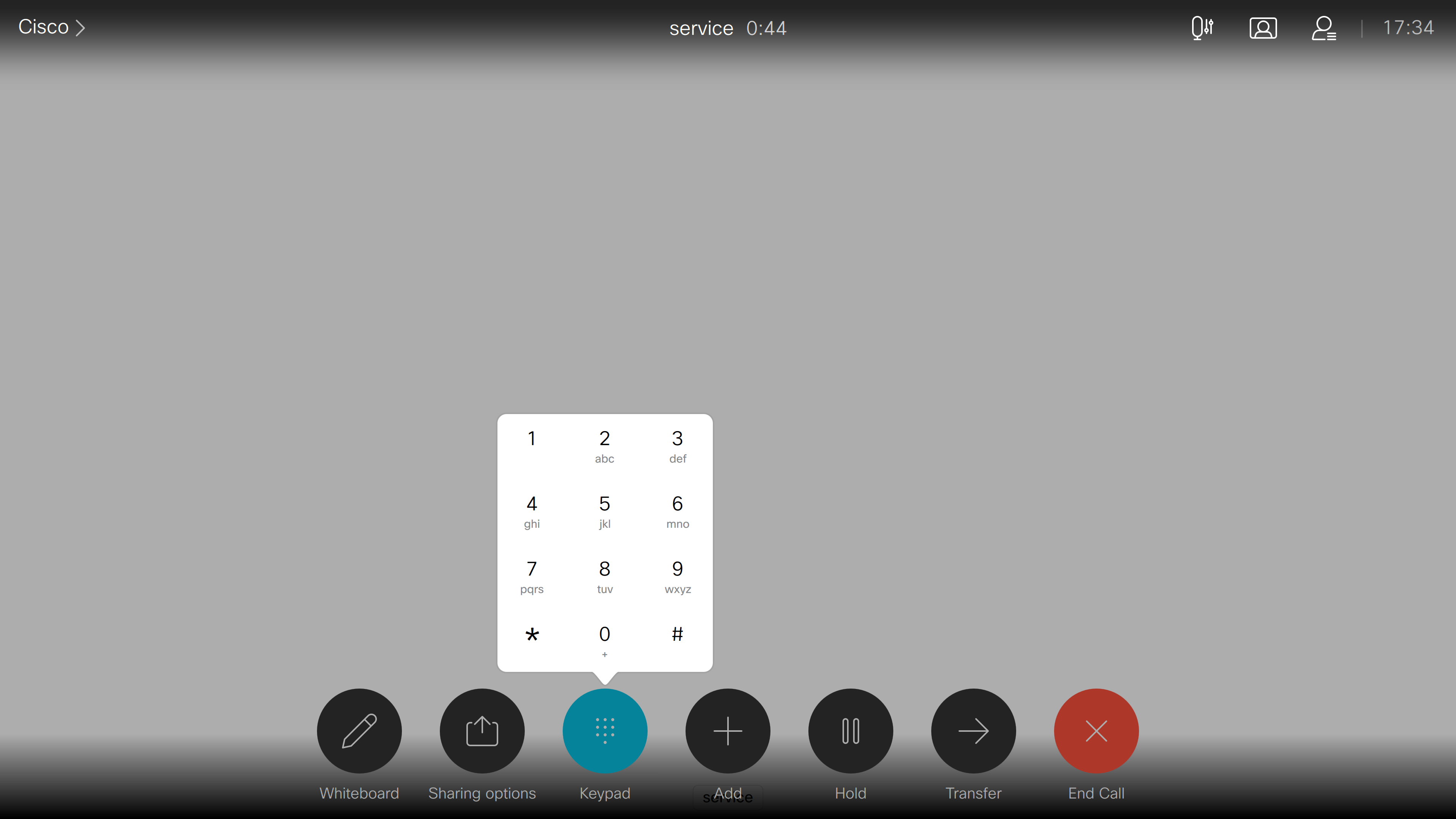 Admin | Use the Cisco touchscreen control unit