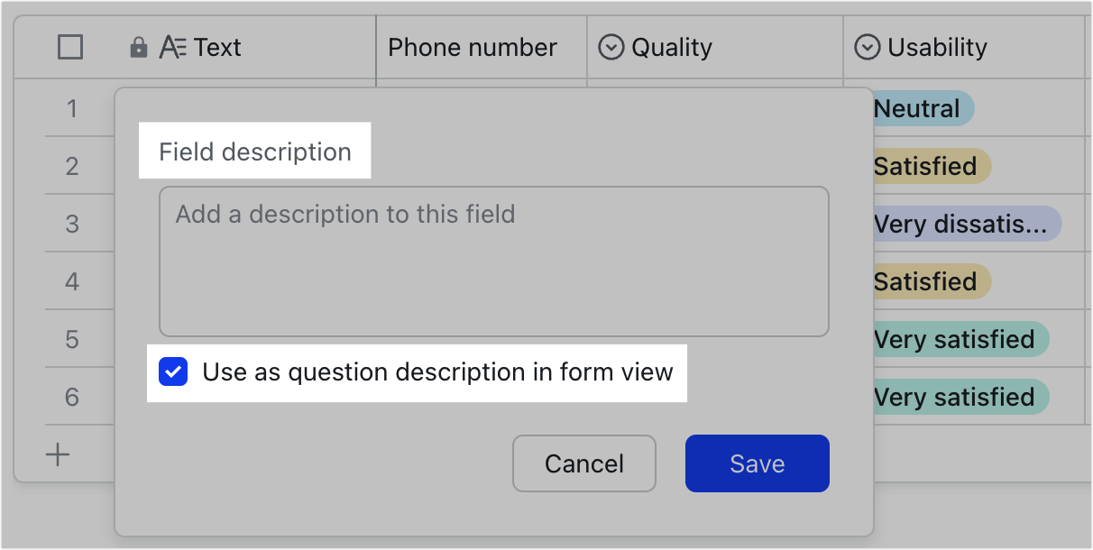 Use form views in Base