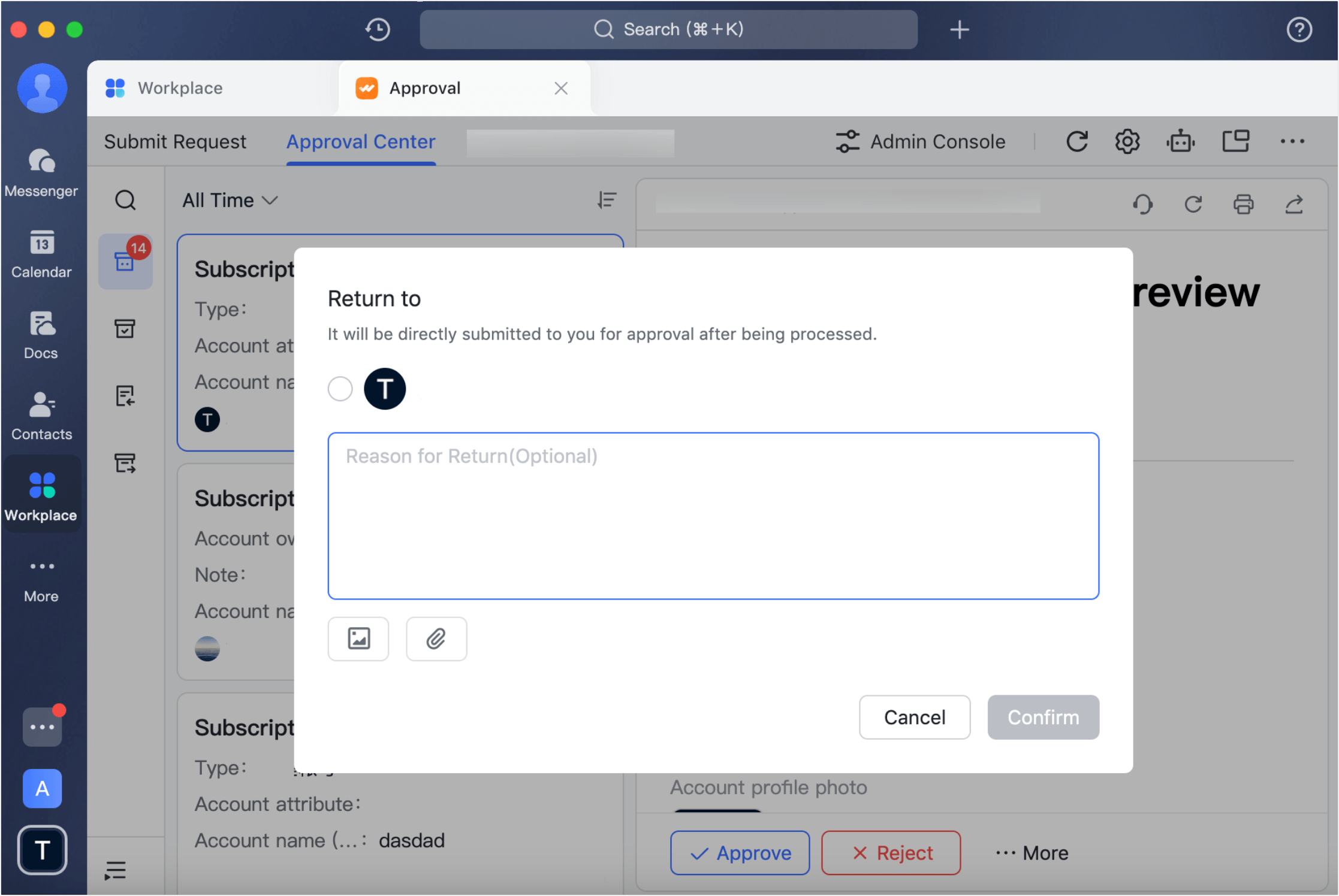 Approval updates