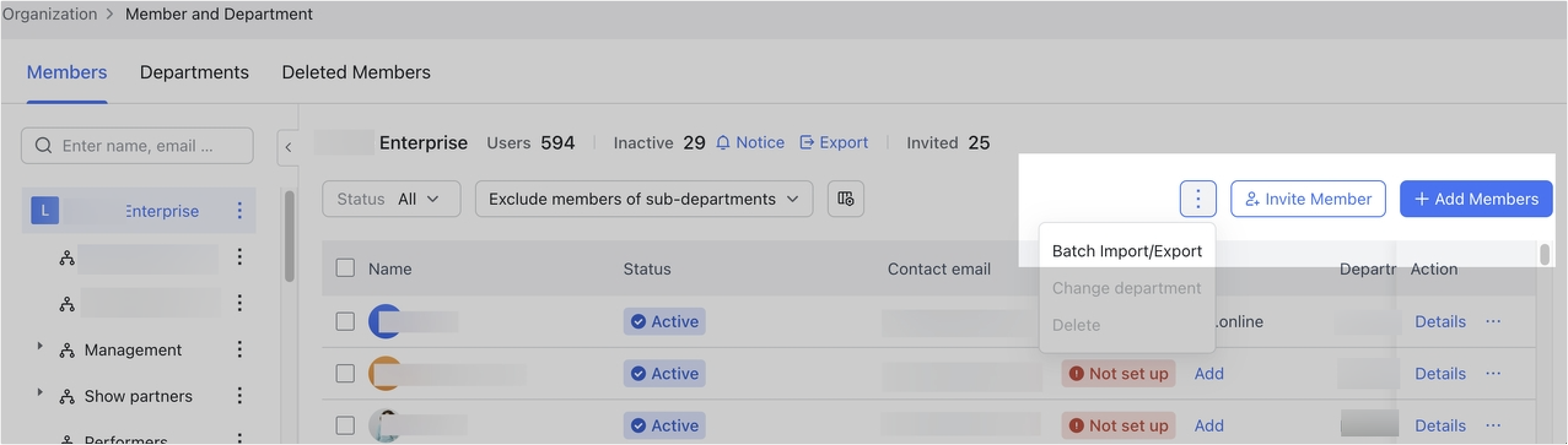 Admin | Invite or add members to your organization