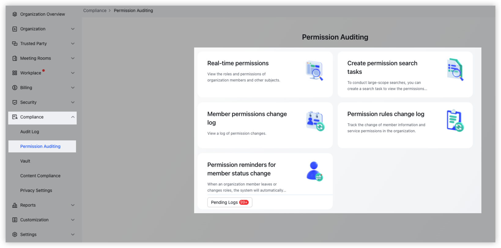 Admin | View and audit member permissions