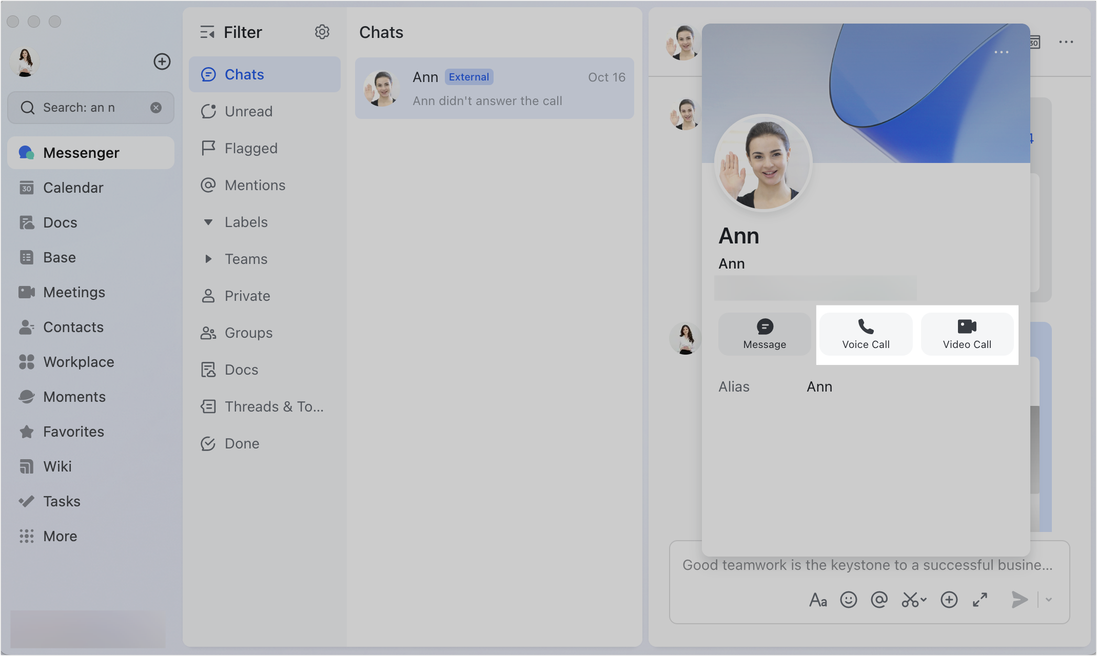 Start or join calls and video meetings