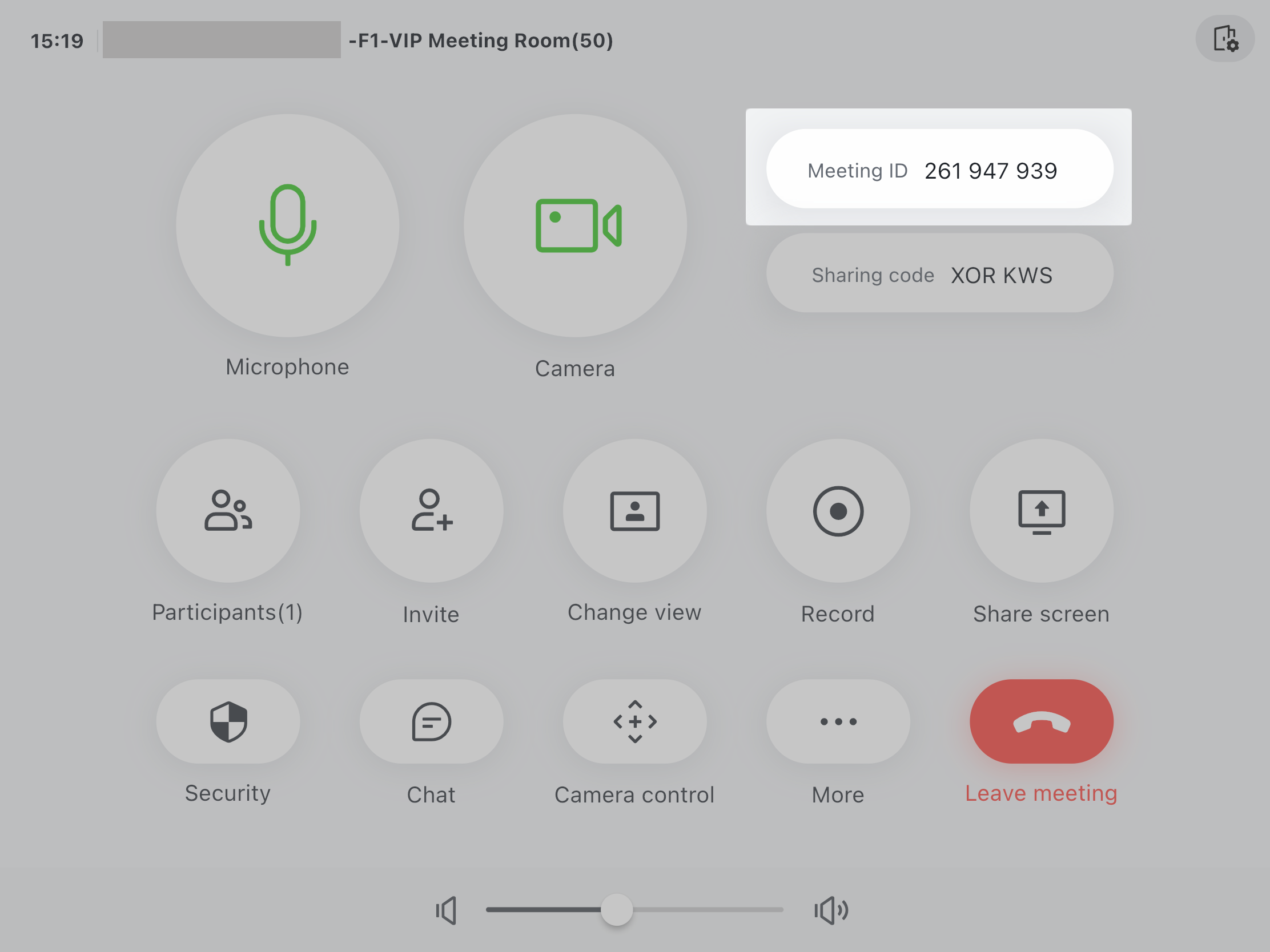 Start or join a meeting with Lark Rooms