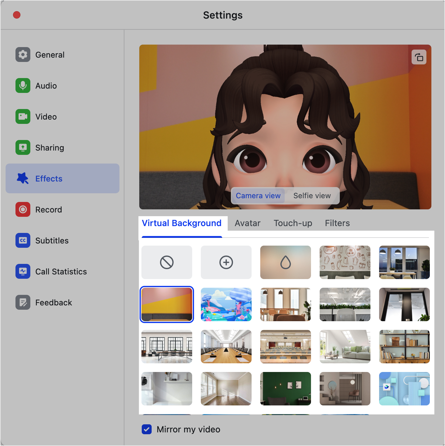 Use effects and filters