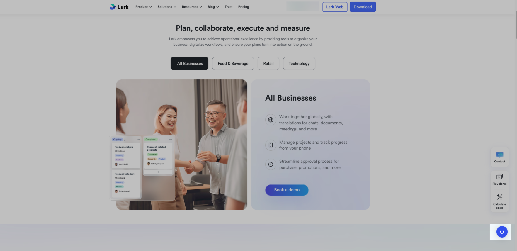 What should I do if I can't log in after downloading Lark?
