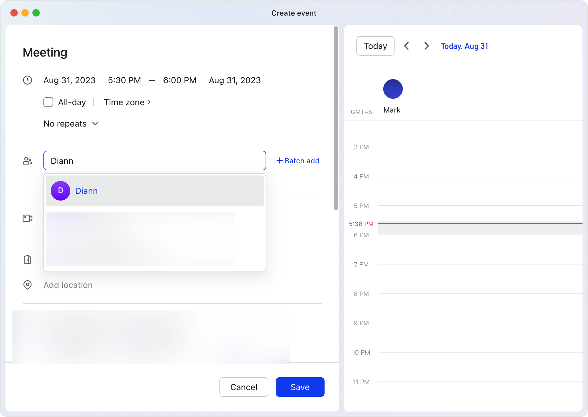 Create an event and invite guests