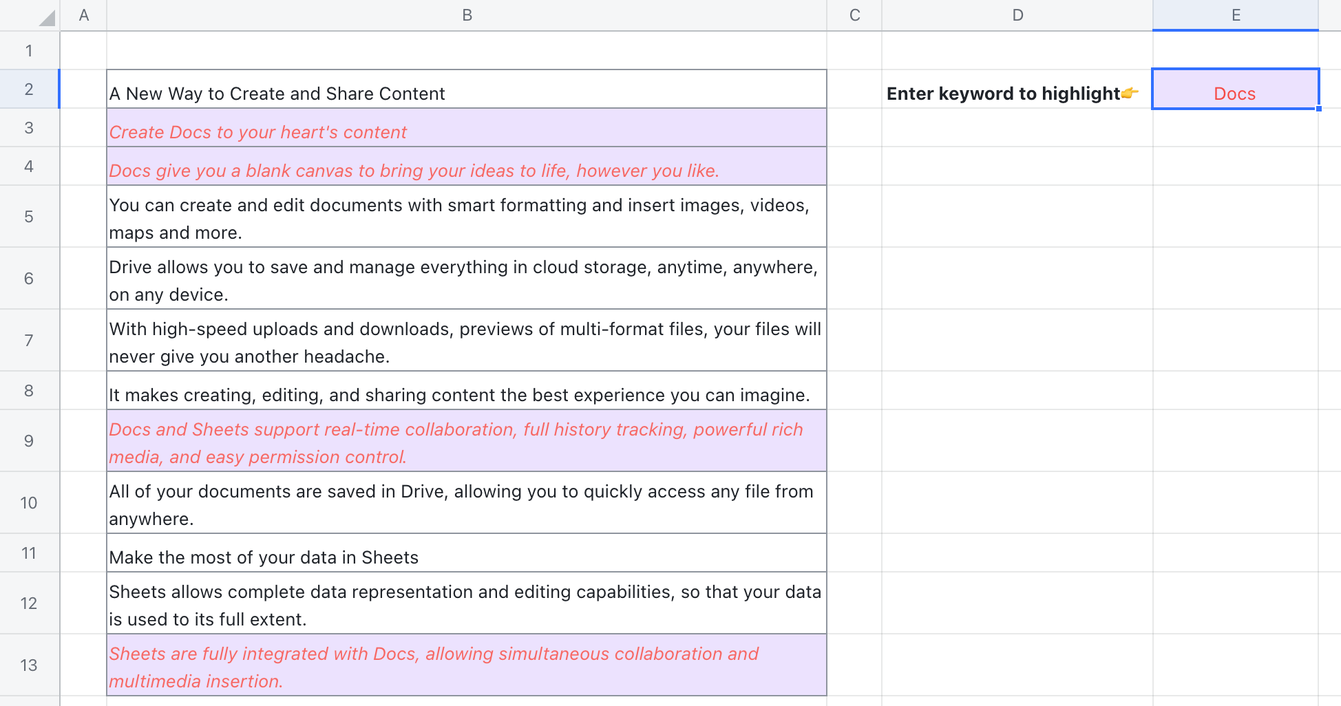 Use cases for custom formulas for conditional formatting