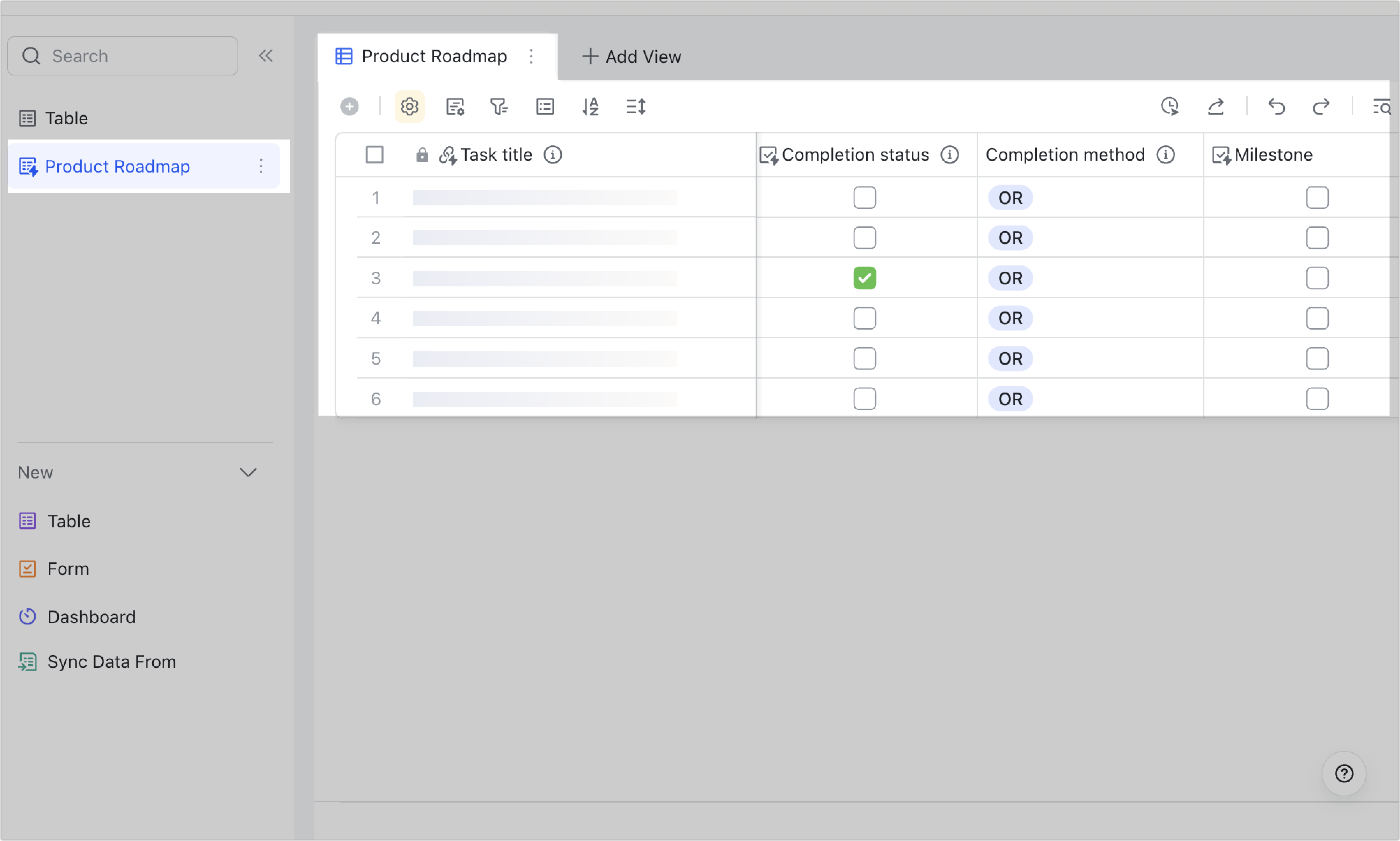 Sync task lists to Base