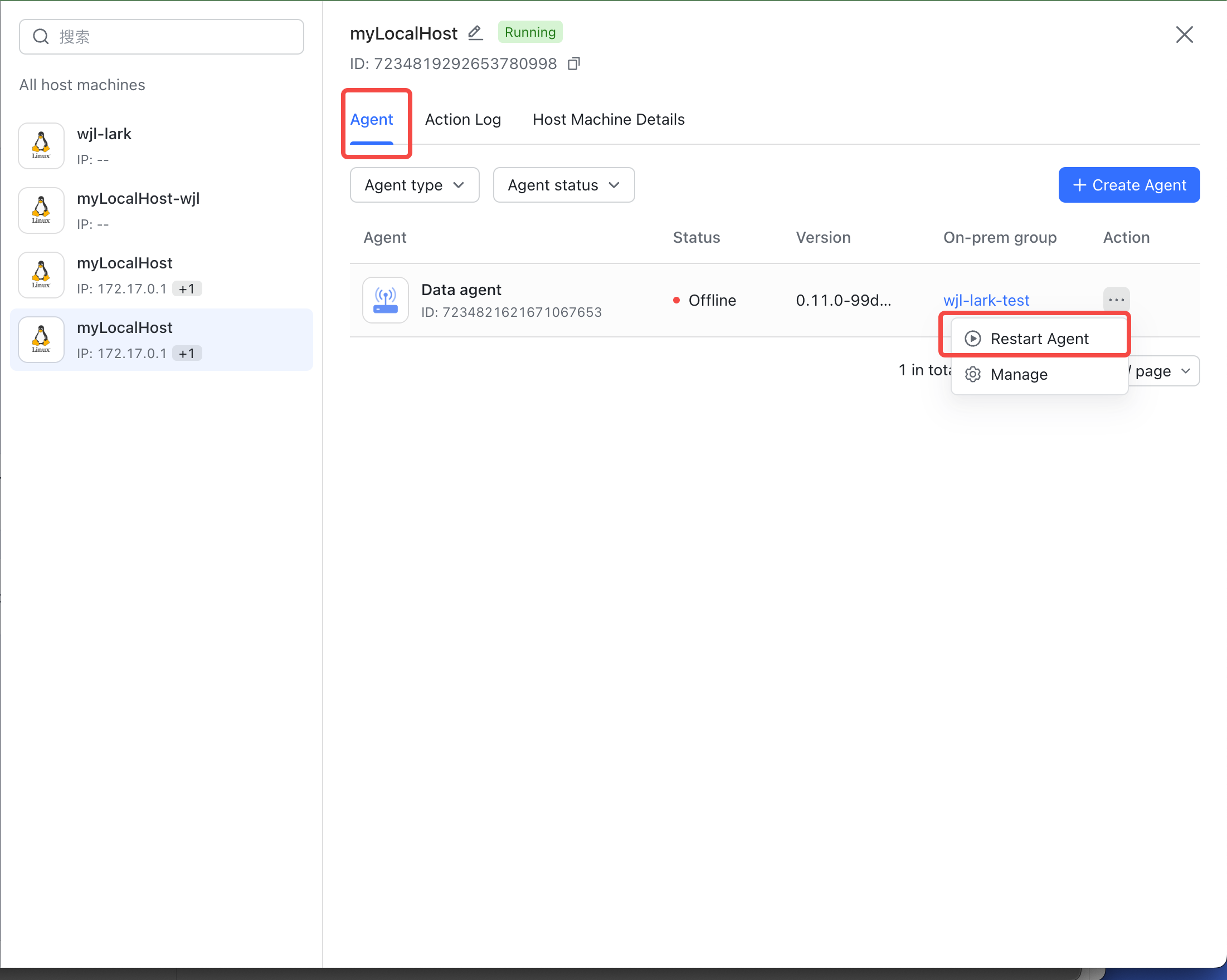Manage On-prem Service