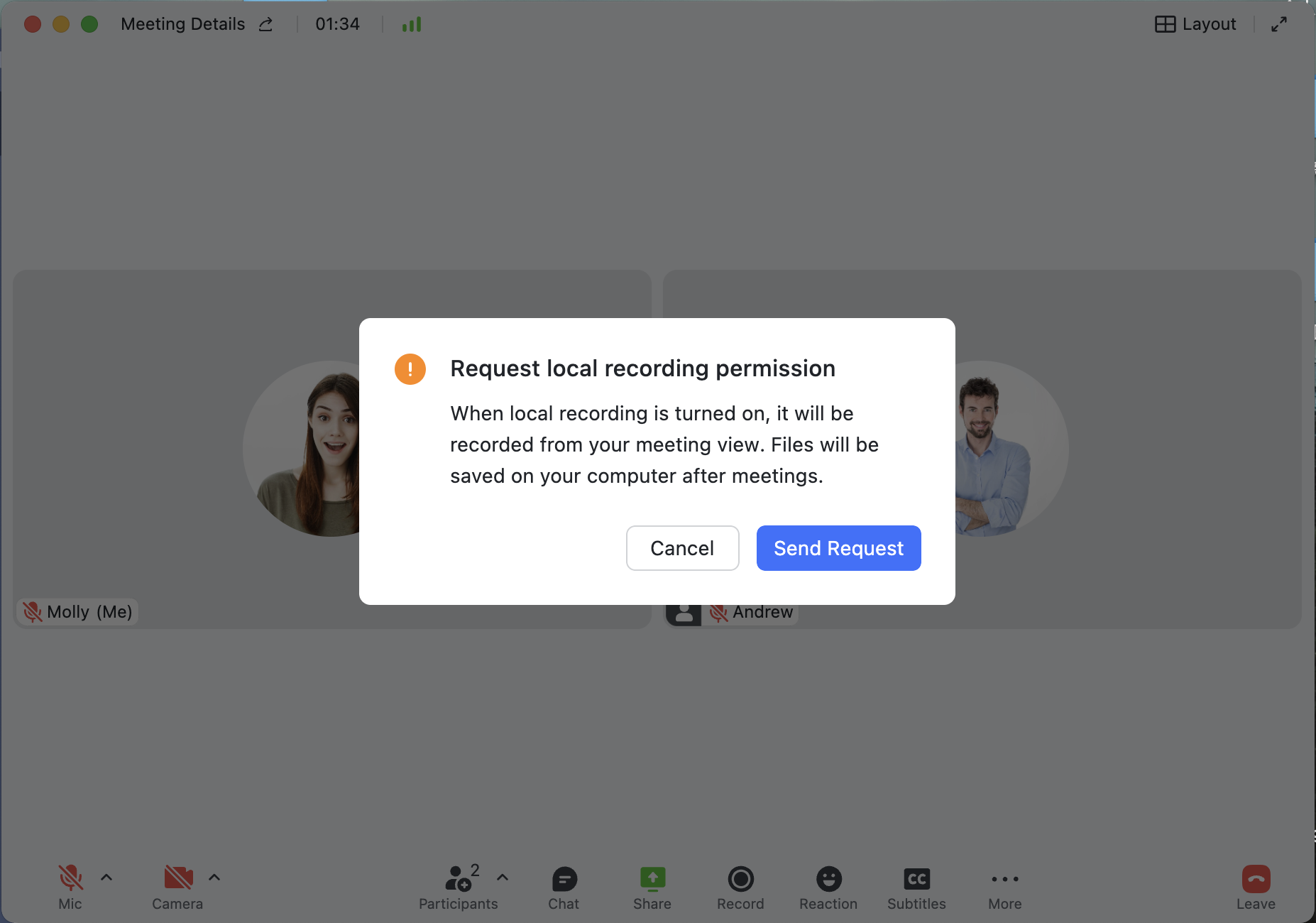 Record a call or meeting