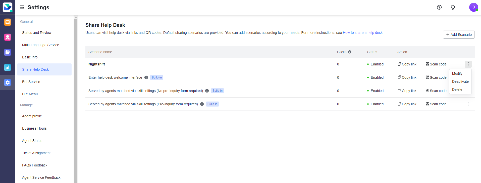 Create, update, and share help desks
