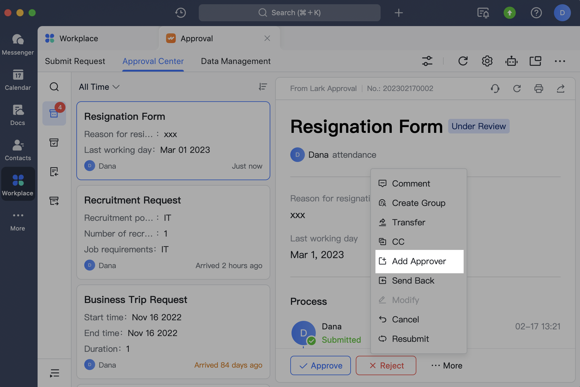 Lark Approval user guide
