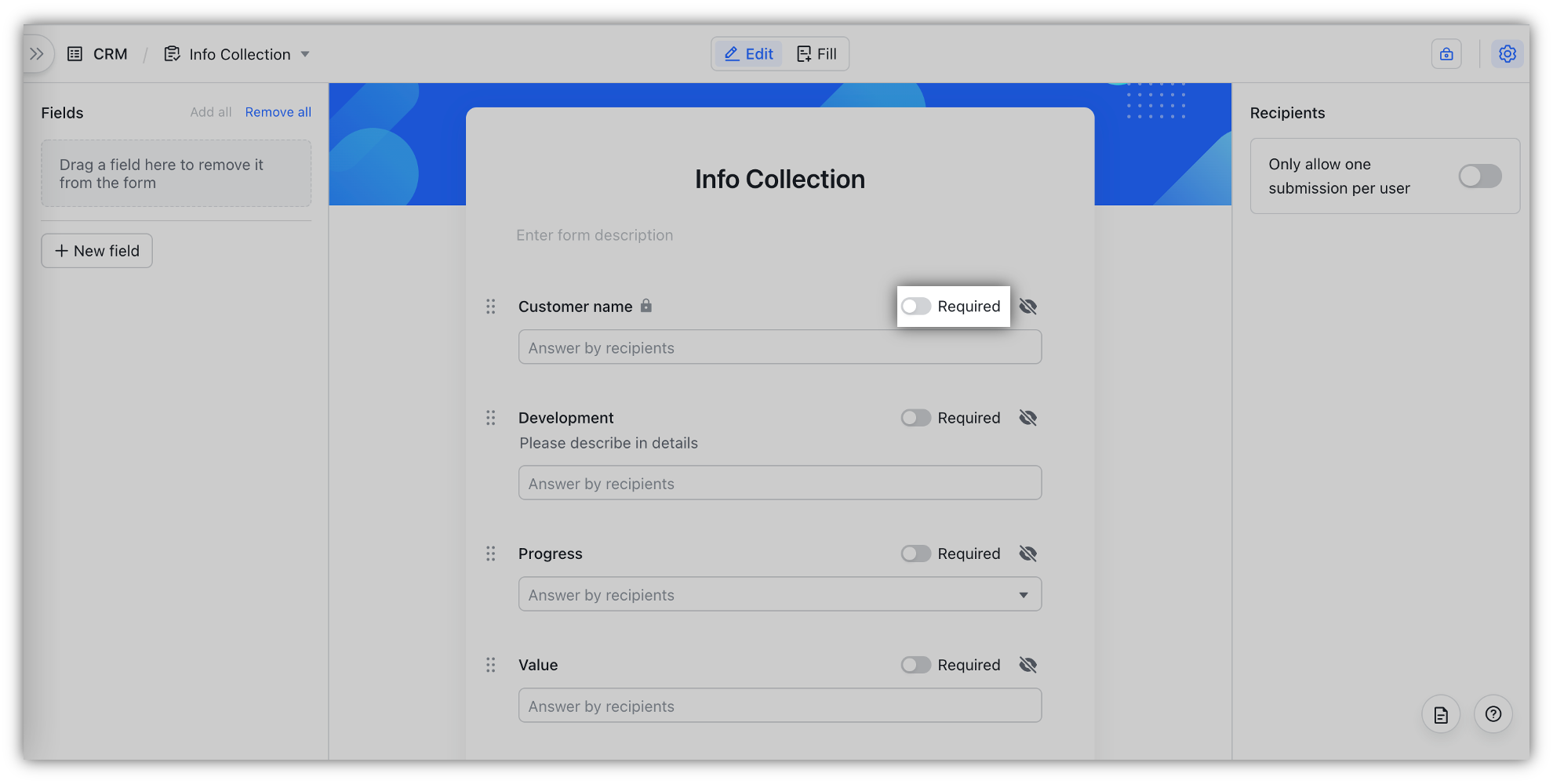 Use form view in Base