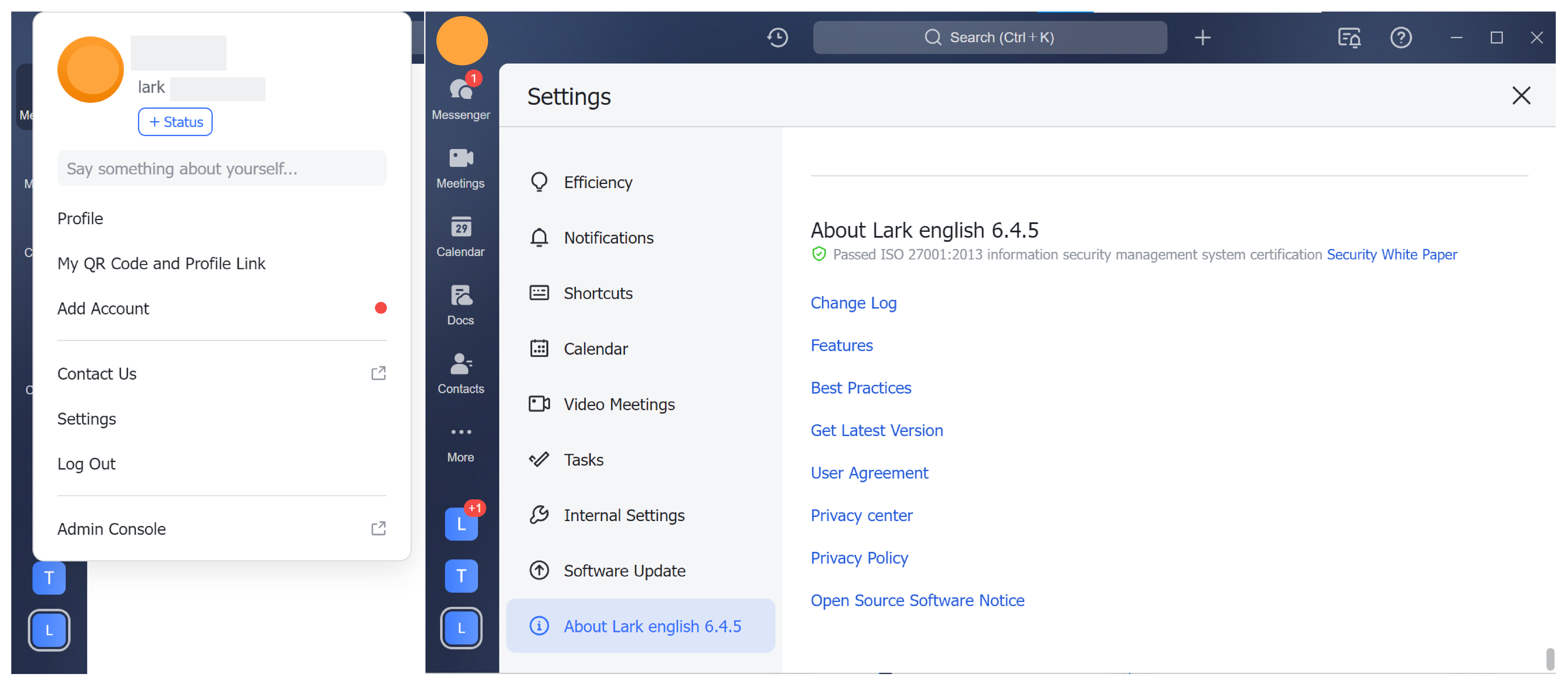 Admin | Configure the In-App About Page modules for the desktop app