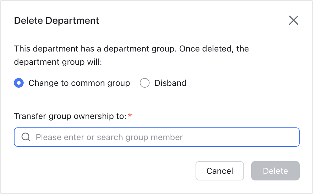 Admin | Create departments and department groups