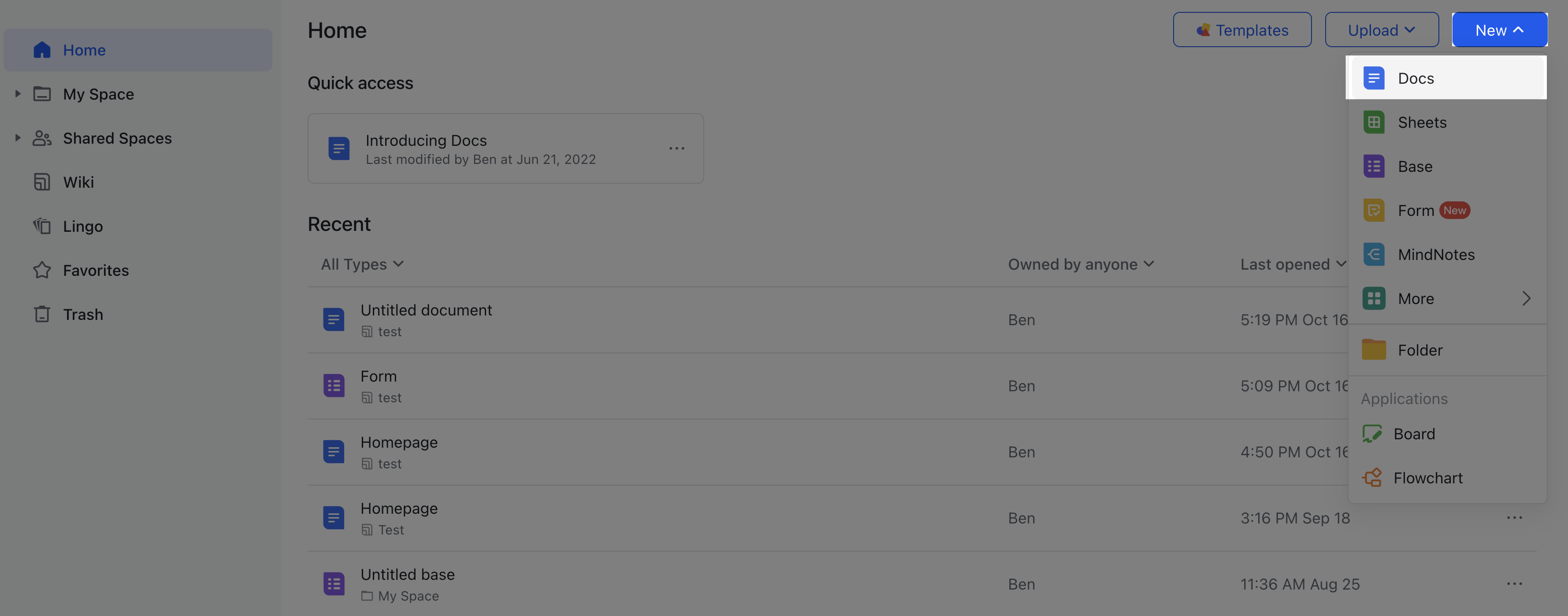 Get started with Docs