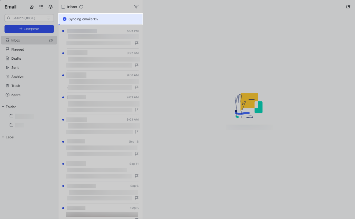 Use a third-party business email account in Lark Mail