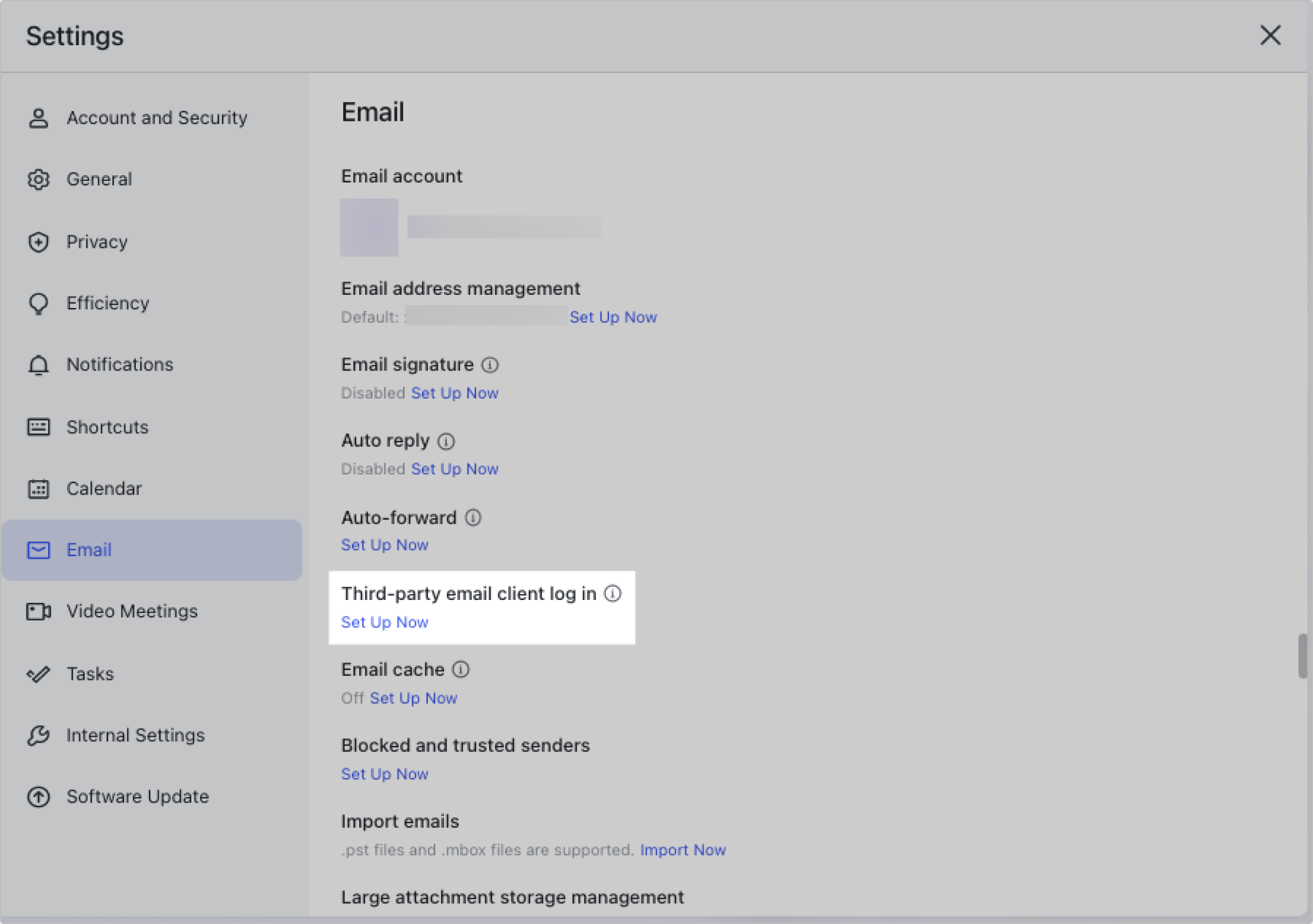 Log in to Lark Mail through a third-party email client