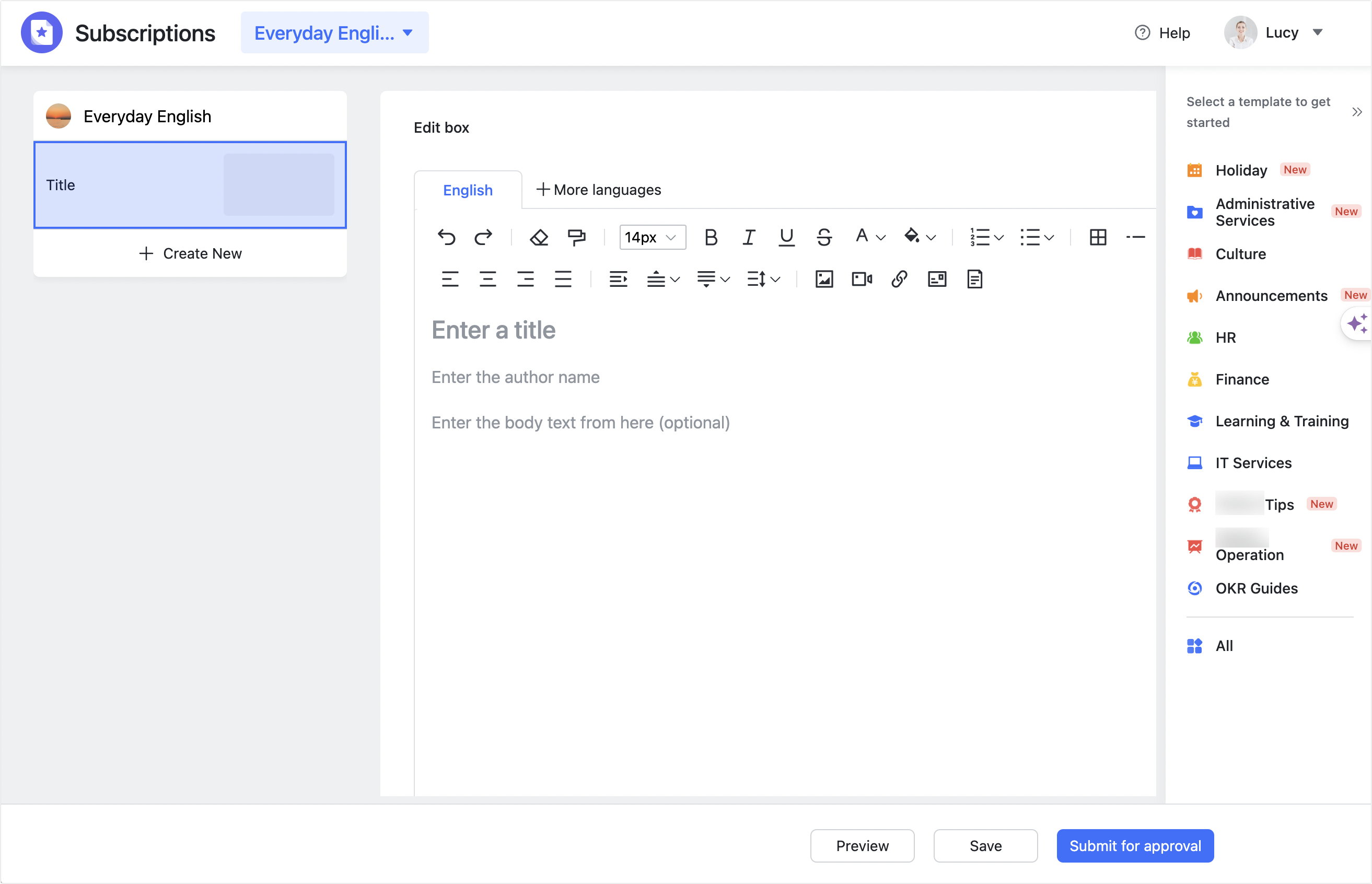 Guide to Lark Subscriptions