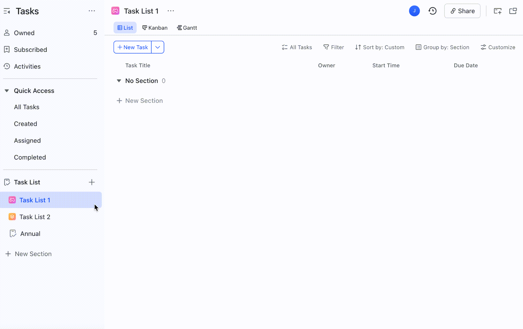 Task List