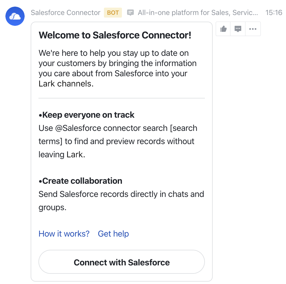 Use The Salesforce Connector