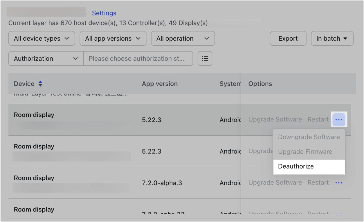 Admin | Manage meeting room license authorizations