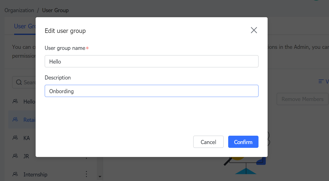 Admin | Manage user groups