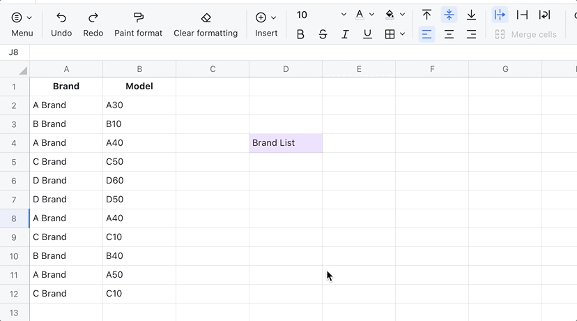 UNIQUE function for Sheets UNIQUE function for Sheets