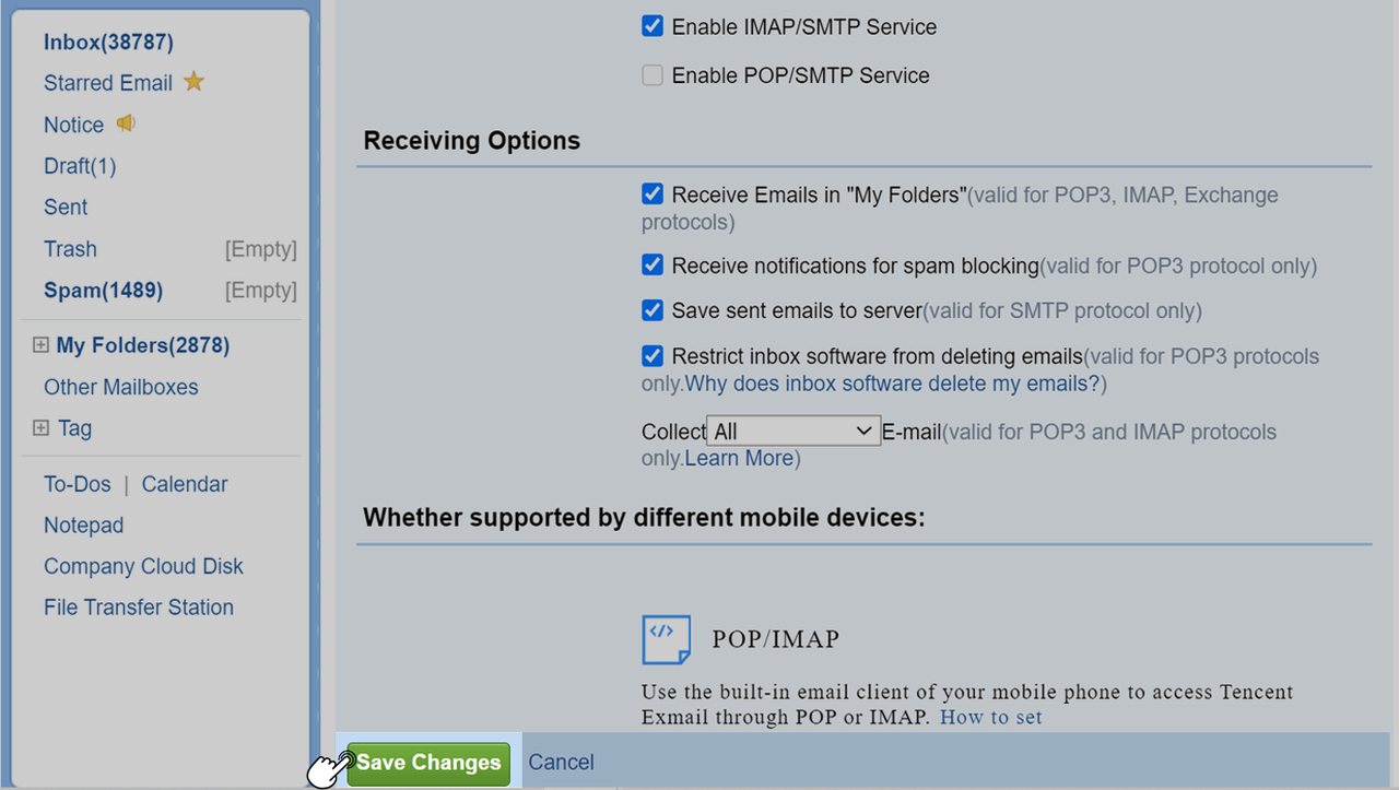 Migrate emails (for Tencent Enterprise Mail users)