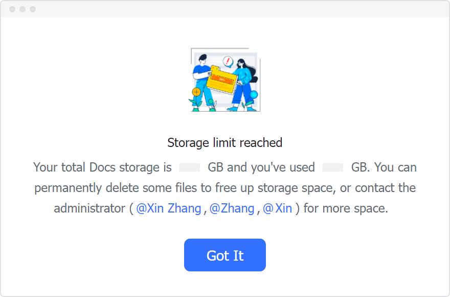 Admin | Set Lark Docs storage limit